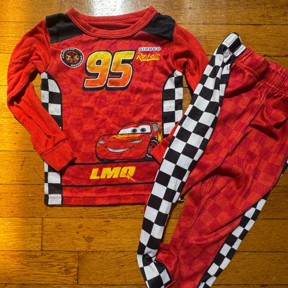 Disney | Pajamas | Pixar Cars Pajama Set With Checkered Pattern | Poshmark